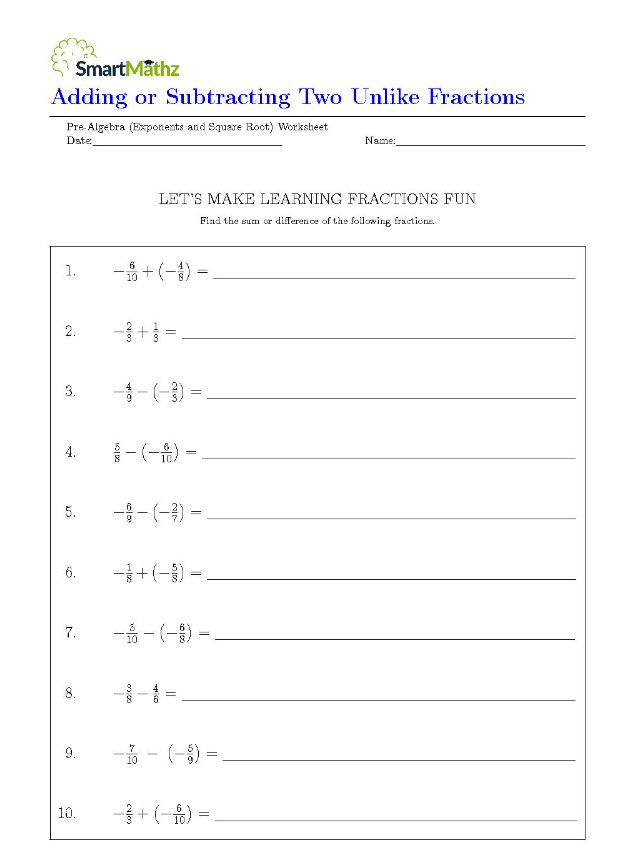 Fractions - SmartMathz