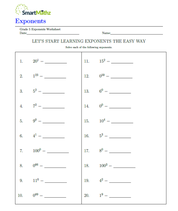 Exponents - SmartMathz