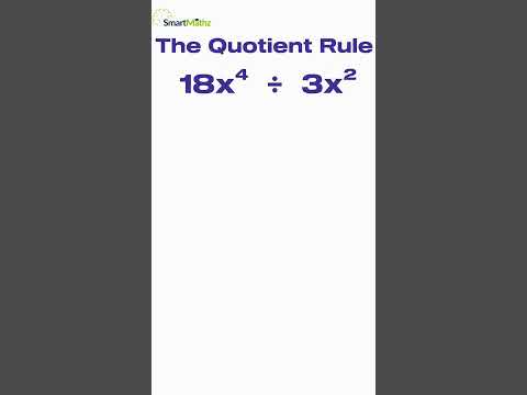 Quotient Rule (Law of Exponents) - SmartMathz