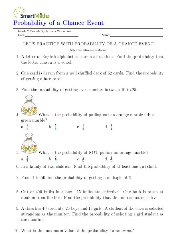 Probability of Compound Event - SmartMathz