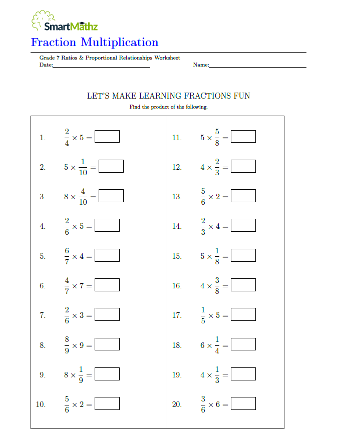 Fraction Multiplication - SmartMathz